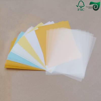 Cina Carta glassine blu bianca da 60 gsm con rivestimento siliconico, rotolo jumbo FSC, carta da imballaggio in vendita