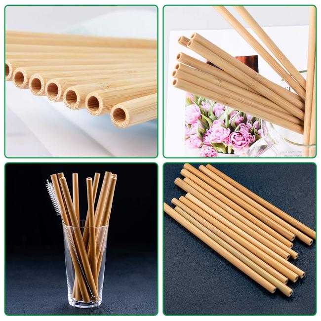 Eco friendly Bamboo Straws for Drinking Custom Logo Bamboo Straws Bamboo Straw