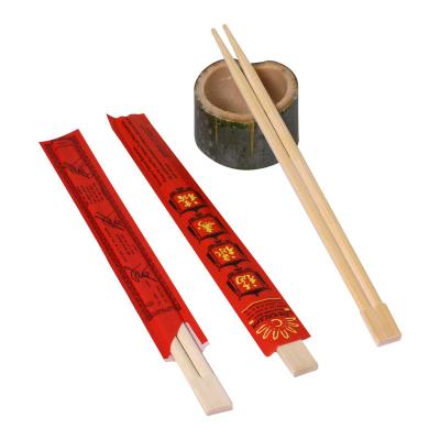 Chine Sushi jetable de restaurant japonais à deux points à double extrémité baguettes en bambou avec manche en papier à vendre