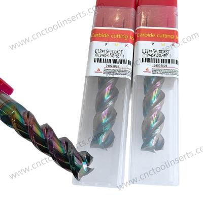 China End Mill,CNC Insert, PVD Coating, Model D12*45*100L-3T(D12*45*100L-55° ),Machining of Planes, Steps, Grooves, and Contoured Surfaces for sale