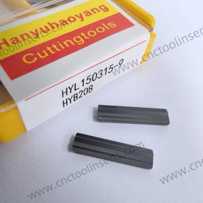China Inserto CNC com revestimento PVD HYL150215-2 HYB208, adequado para materiais difíceis de mecanizar, exceto ligas de alta temperatura. à venda