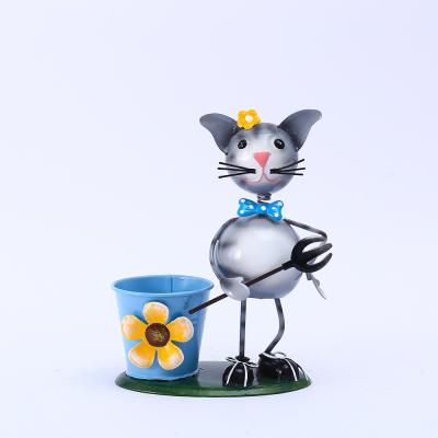 중국 재활용 금속 야드는 수공예 금속 Cat 정원 장식 OEM을 꾸밉니다 판매용