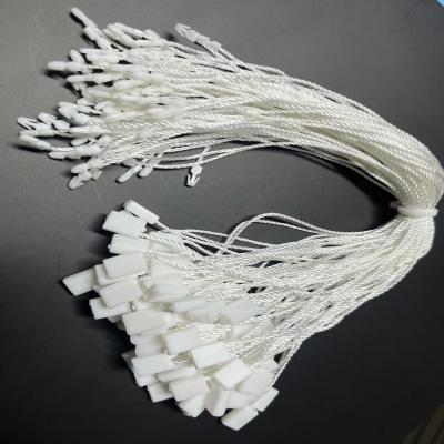 China Sustainable Square Locking Plastic Tag Fastener String Seal CMYK For Clothes Custom for sale