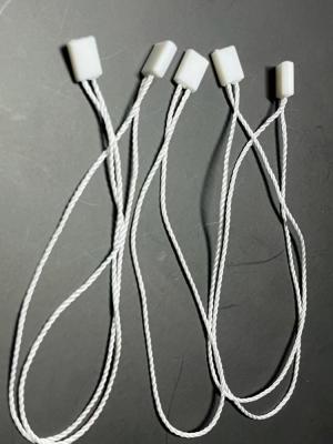 China Sustainable Square Locking Plastic Tag Fastener String Seal CMYK For Clothes Custom for sale