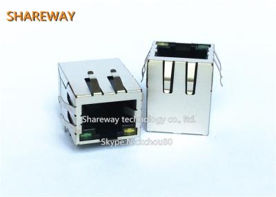 Китай Shareway 10G RJ45 Ethernet Connector 1x1 Tab Down Single Low Profile JT4-1108HL продается