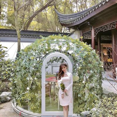 中国 直径3.5mのレストランのために耐火性明確な屋外の泡テント 販売のため