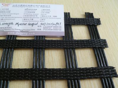Cina Muro di sostegno di rinforzo Geogrid biassiale del blocchetto del poliestere con PVA solubile in acqua 30KM -1000KN in vendita