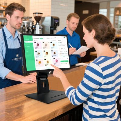 Chine Écran tactile de signalisation numérique Android 11 de 21,5 pouces avec RK3568 2+16 Go USB RJ45 WiFi Kds Pos Kitchen Display Écran Kds avec socle à vendre