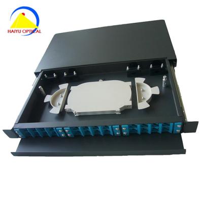 Chine 24 types optiques gauches de glisseur de tableau de connexions de fibre de Sc Fc 2U SMA à vendre