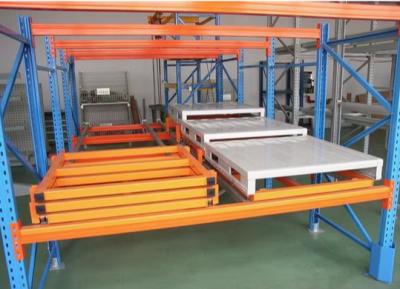 China Customized Industrial Push Back Storage Racks For Storing Large Volumes Goods for sale