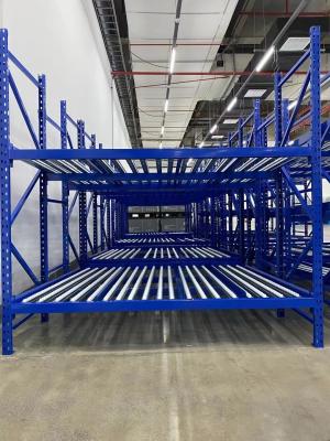 China 200–400kg/Lane Gravity Roller Racking , Gravity Flow Roller Rack For Fast Order Picking for sale