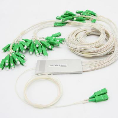 China 2x64 Fiber PLC Splitter SC/APC Connector Low Loss High Reliability for sale
