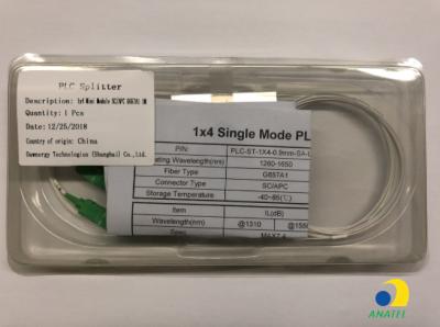 China 1x4 Mini Type SCAPC Fiber PLC Splitter for sale