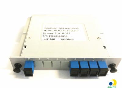 China 1x4 Plug-in Type SC UPC Fiber Optical PLC Splitter for sale