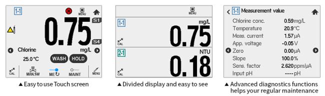 FC800D Display with easy-to-use touch screen interface