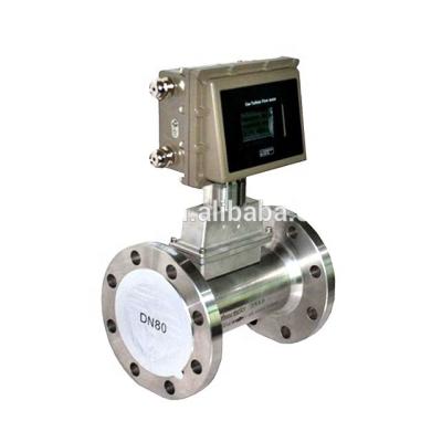 China Stainless Steel Gas Turbine Flow Meter 4-20mA Output Digital Flowmeter for sale