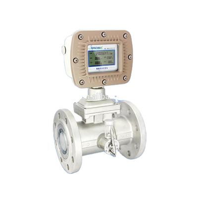 China Stainless Steel Gas Turbine Flow Meter 4-20mA Output Digital Flowmeter for sale
