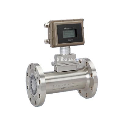 China Stainless Steel Gas Turbine Flow Meter 4-20mA Output Digital Flowmeter for sale
