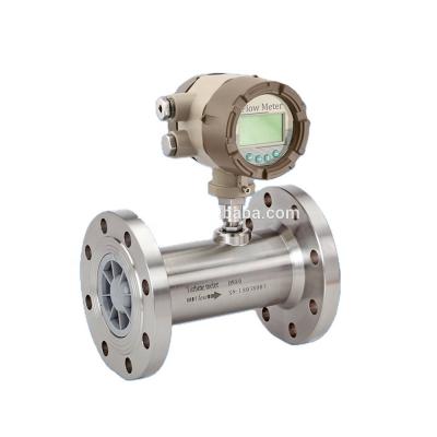China Stainless Steel Gas Turbine Flow Meter 4-20mA Output Digital Flowmeter for sale