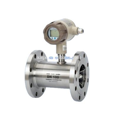 China Stainless Steel Gas Turbine Flow Meter 4-20mA Output Digital Flowmeter for sale