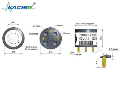 China HCL-A1-Wasserstoffchloridsensor mit hoher Empfindlichkeit Linearität 0 bis 6 Nullstrom -3 bis 10 Ppm zu verkaufen