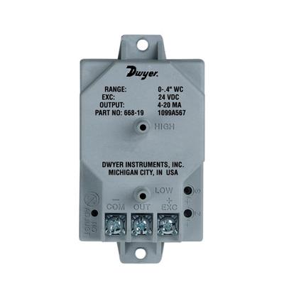 Dwyer 607 Differential Pressure Transmitter installation example