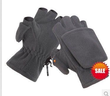 China fingerless fleece gloves with lap for sale