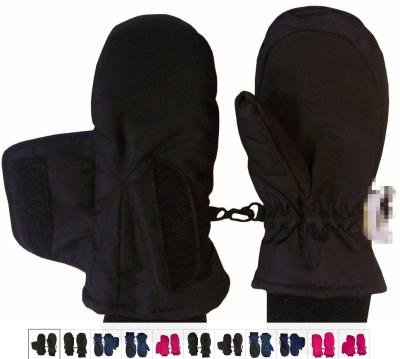 China waterproof winter children mittens outdoor mittens snow mittens mountain gloves black color polyester fabric for sale