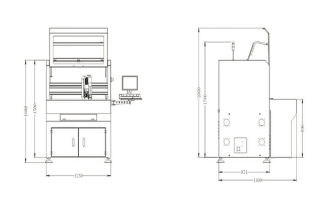 Drawer Feeding PCB Router Machine with Dust Collector 0