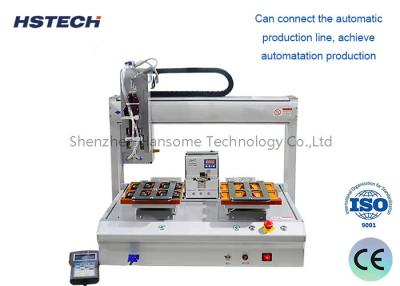 China Robot de soldadura automática de doble plataforma con 2 controladores de temperatura para ensamblaje de PCB en venta