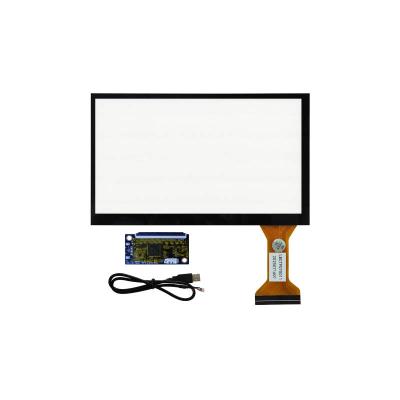 7-inch 10-Point Touch PCAP Touch Screen Overlay with Tempered Front Glass for 1024x600 and 800x480 Resolution LCD Panel