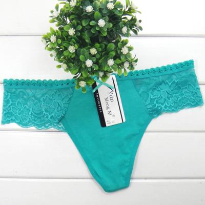 12-Pack Lace Thong Panties for Women Antibacterial Cotton and Hollow Out Design