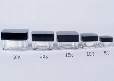China 5g 10g 15g 30g Acrylic Elegant Empty Lotion Jars With Screw Cap Opening for sale