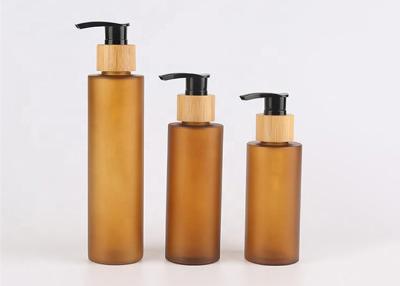 Cina 100ml - bottiglia di plastica dell'ANIMALE DOMESTICO 200ml, bottiglie di plastica cosmetiche con la pompa di bambù in vendita