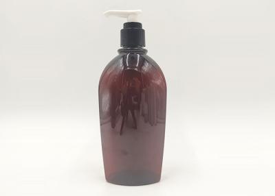 Cina Bottiglie cosmetiche su ordinazione di colore dell'ANIMALE DOMESTICO piano ambrato di forma per i prodotti disinfettanti della mano in vendita
