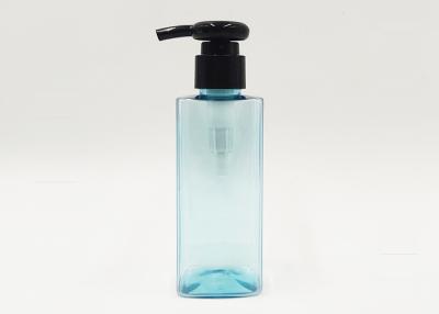 Cina Bottiglia cosmetica dell'ANIMALE DOMESTICO di plastica quadrato blu trasparente che imballa per la crema di fronte in vendita