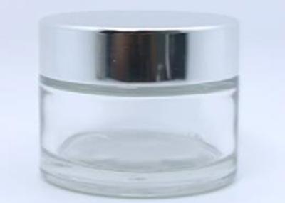China garrafas 50ml cosméticas de vidro transparentes para o empacotamento de creme facial à venda