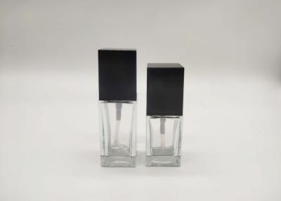 China Garrafas cosméticas de vidro transparentes da etiqueta 30ml 50ml do ISO à venda
