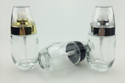 China Garrafa vazia de vidro branca da essência 30ml da emulsão líquida à venda