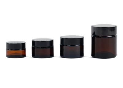 China Frasco de creme cosmético de vidro ambarino de 15ml 50ml com tampão de parafuso à venda