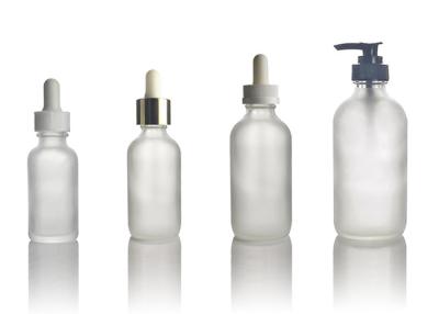 China Garrafas cosméticas do vidro claro do conta-gotas 4oz 8oz de Boston à venda