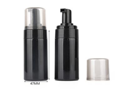 Cina bottiglie cosmetiche di plastica della pompa nera brillante della schiuma 100ml in vendita