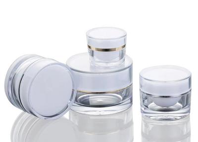 China 15g 30g 50g Round Acrylic Face Cream Jars Skincare Product Packaging for sale