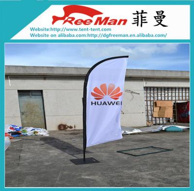 China Waterproof Polyester Beach Flag Banner With Aluminum And Fiberglass Pole for sale
