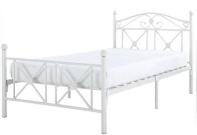Cina Mobilia bianca semplice della camera da letto del Footboard di dimensione del gemello del letto della struttura del metallo del cavo per Aldult in vendita