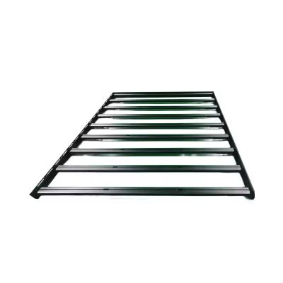 Cina OEM Low Profile Black Powder Coating Aluminum Extrusion Roof Rack Platform per auto a quattro ruote in vendita