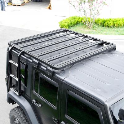 中国 ブラック アルミ合金 屋根ラック ジープ・ラングラー JK ユニバーサル・デザイン 屋根荷物 販売のため