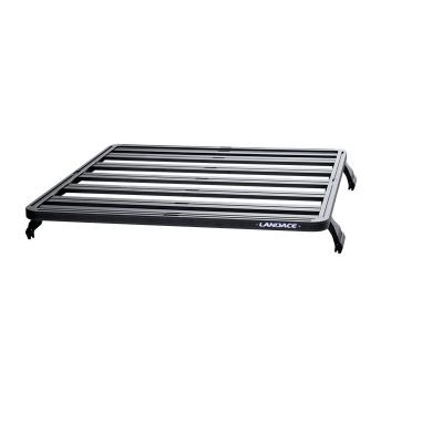 Cina LC150 LC200 LC300 Toyota Roof Rack con piattaforma in alluminio nero e rivestimento in polvere in vendita