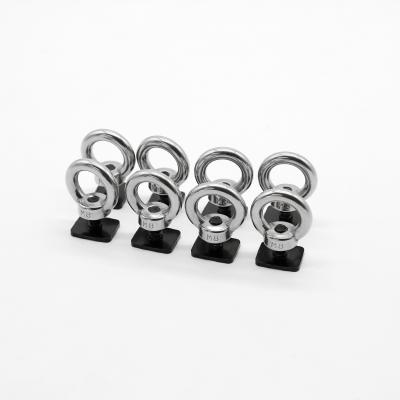 Cina Accessori universali per scaffalature per tetto Anello di sollevamento girevole Occhio bullone angolo supporto Lega di alluminio in vendita