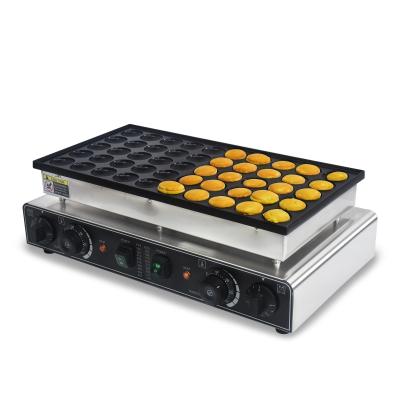 China Máquina para hacer poffertjes comerciales, eléctrica, para panqueques, con revestimiento antiadherente y cuerpo de acero inoxidable, máquina de snacks para bares de snacks (50 unidades) en venta